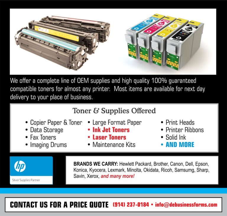 Toner & Supplies - D E Business Forms